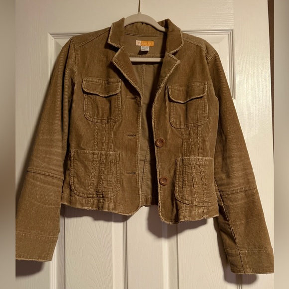 Tulle | Jackets & Coats | Tulle Light Brown Jean Jacket Top Button ...